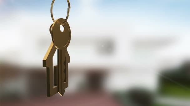 Animation Metallic Ring Key New Home Keychain Animation Seamless Loop ...