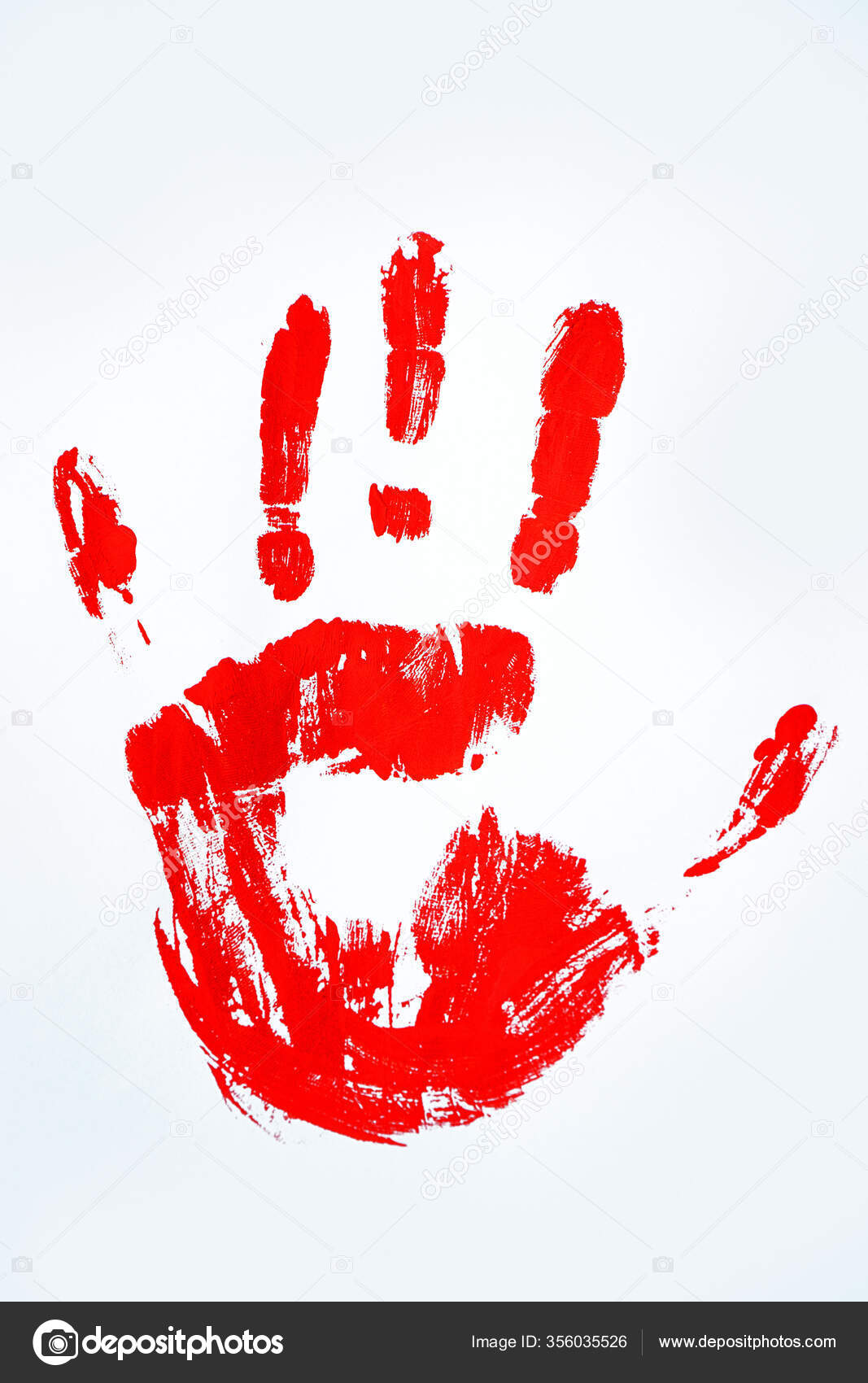 Red Hand Print White Background Stock Photo by ©Anisimovavaleriia 356035526