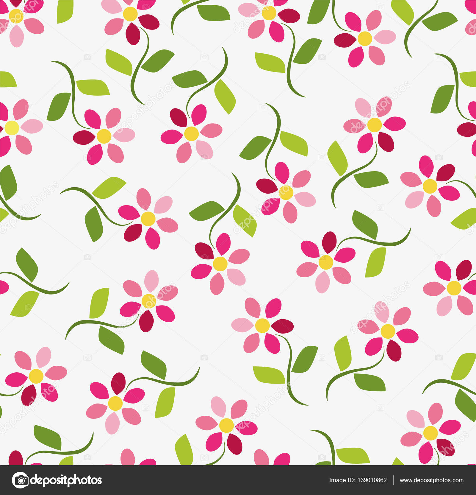 Seamless background with pink flowers — Stock Vector © Aenyeth #139010862