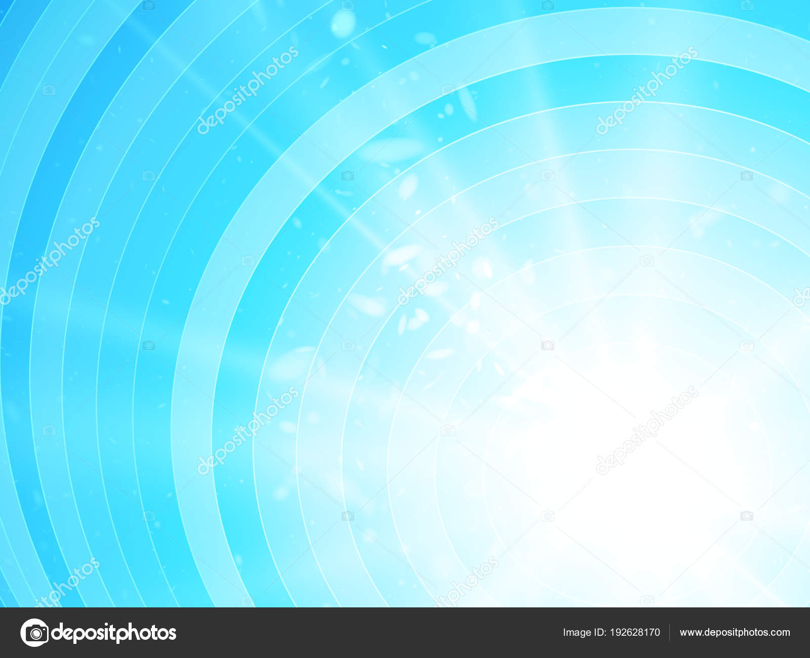 Vector bright blue rays background with circles Stock Vector Image by ...