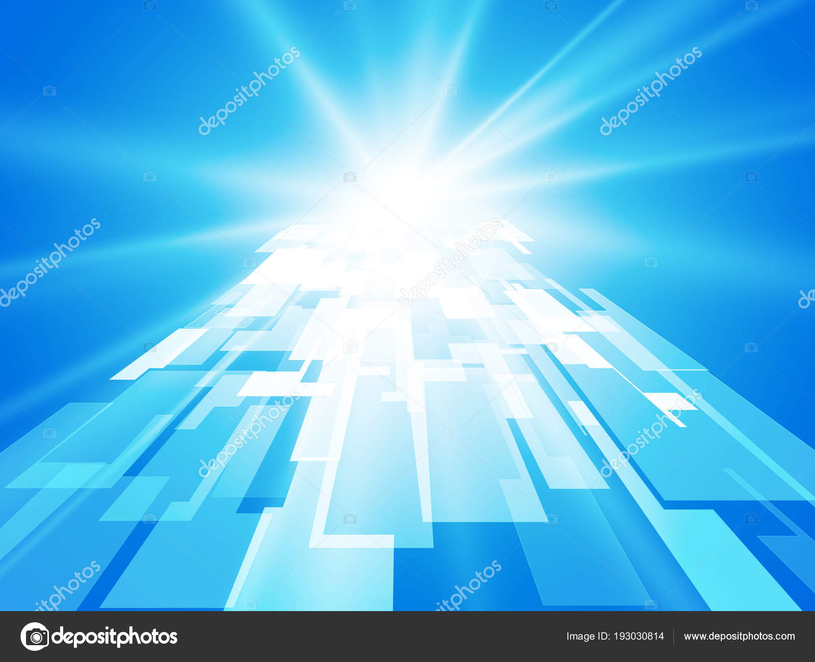 Abstract blue geometric perspective background Stock Vector Image by ...