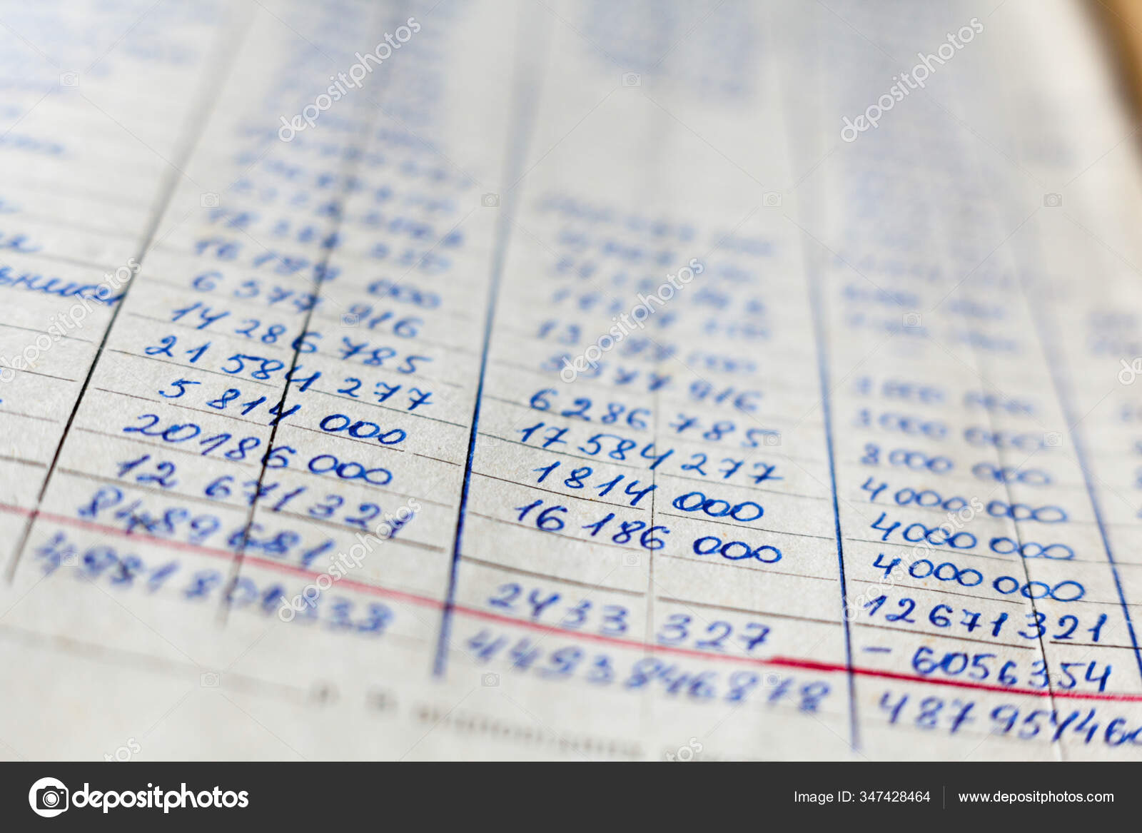 Old Paper Documents Archive Bookkeeping Accountancy Hand Written ...