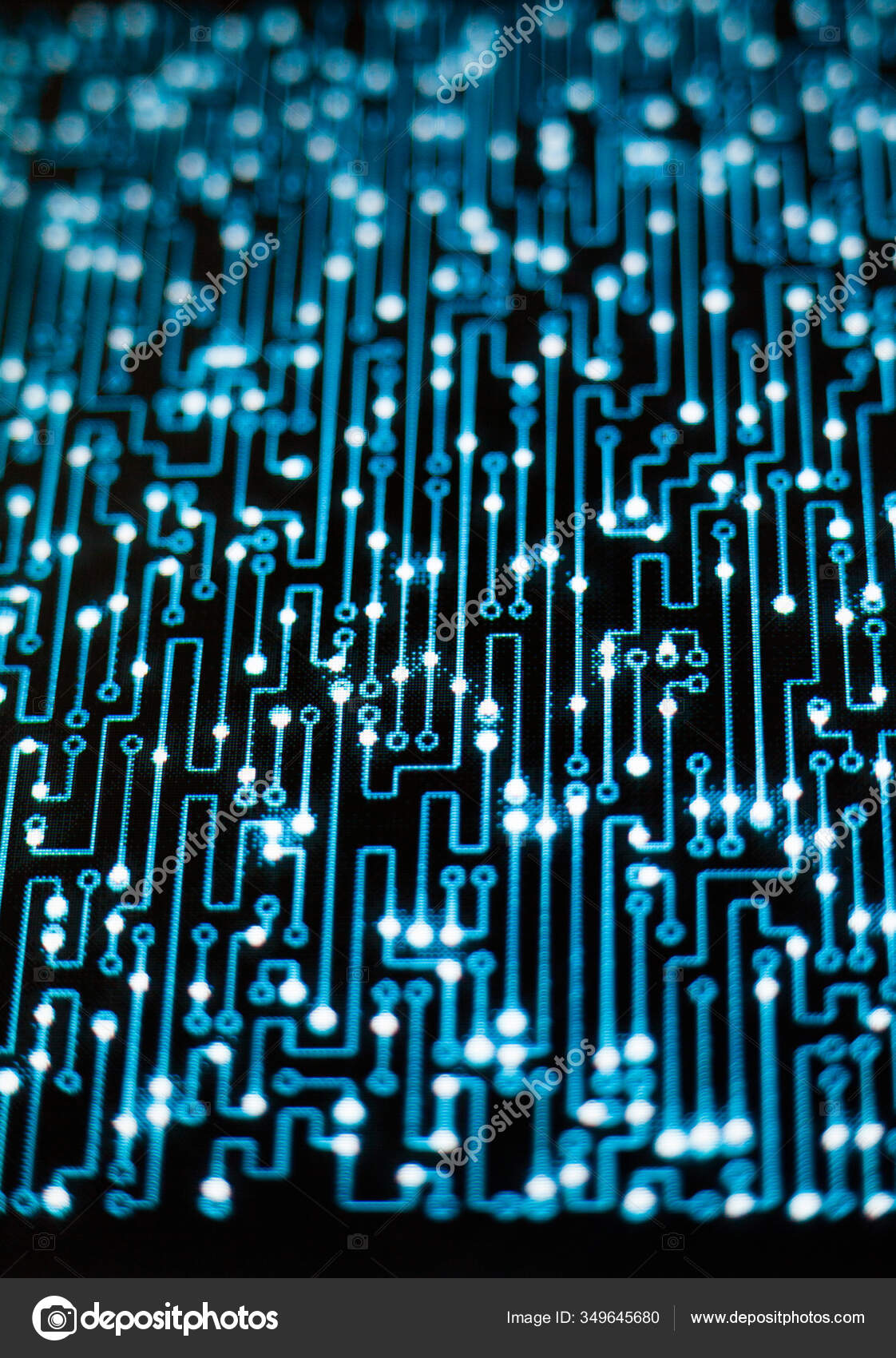 Circuit Board Computer Screen Pixellated Image — Stock Photo ...