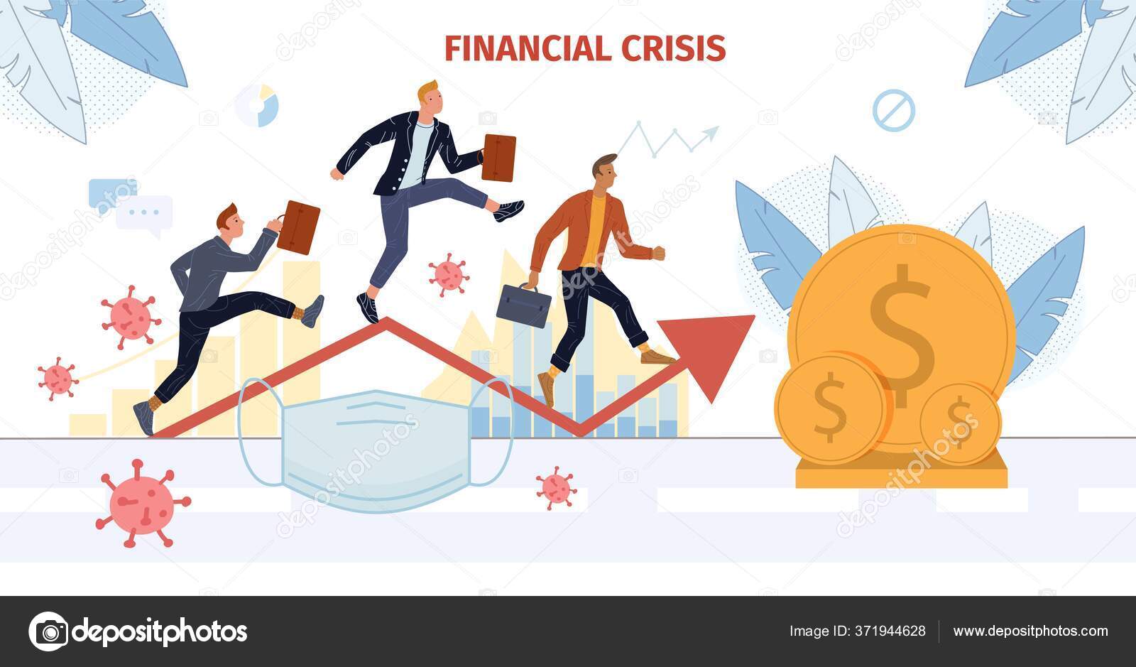 Financial depression due to coronavirus crisis Stock Vector Image by ...