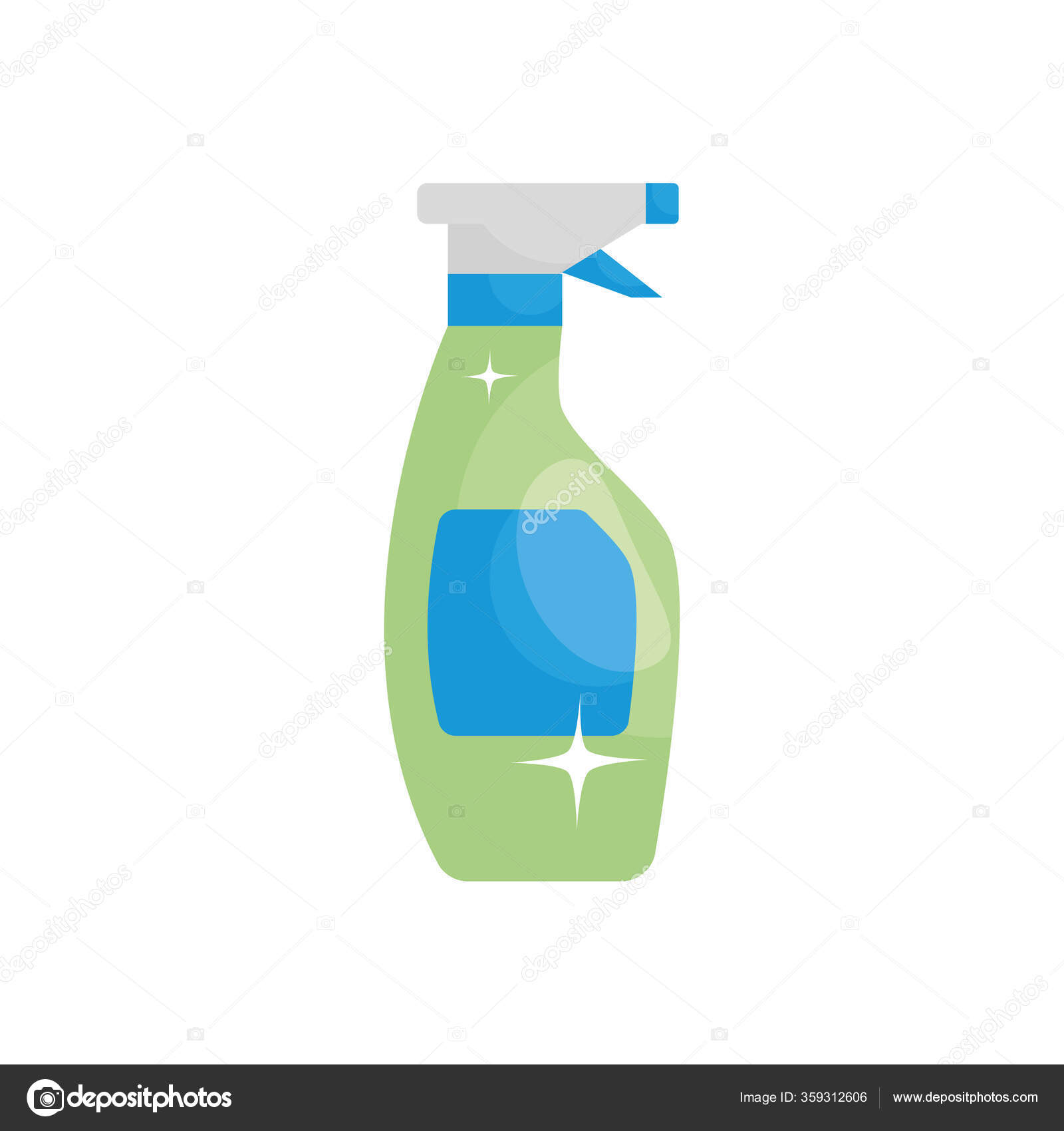 Disinfectant spray bottle icon, flat style Stock Vector by ©vec.stock ...