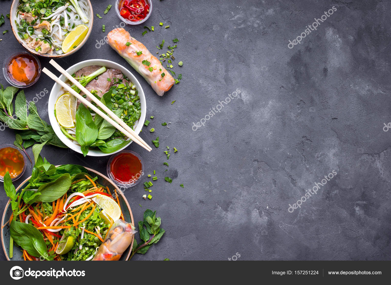Vietnamese dishes set Stock Photo by ©somegirl 157251224