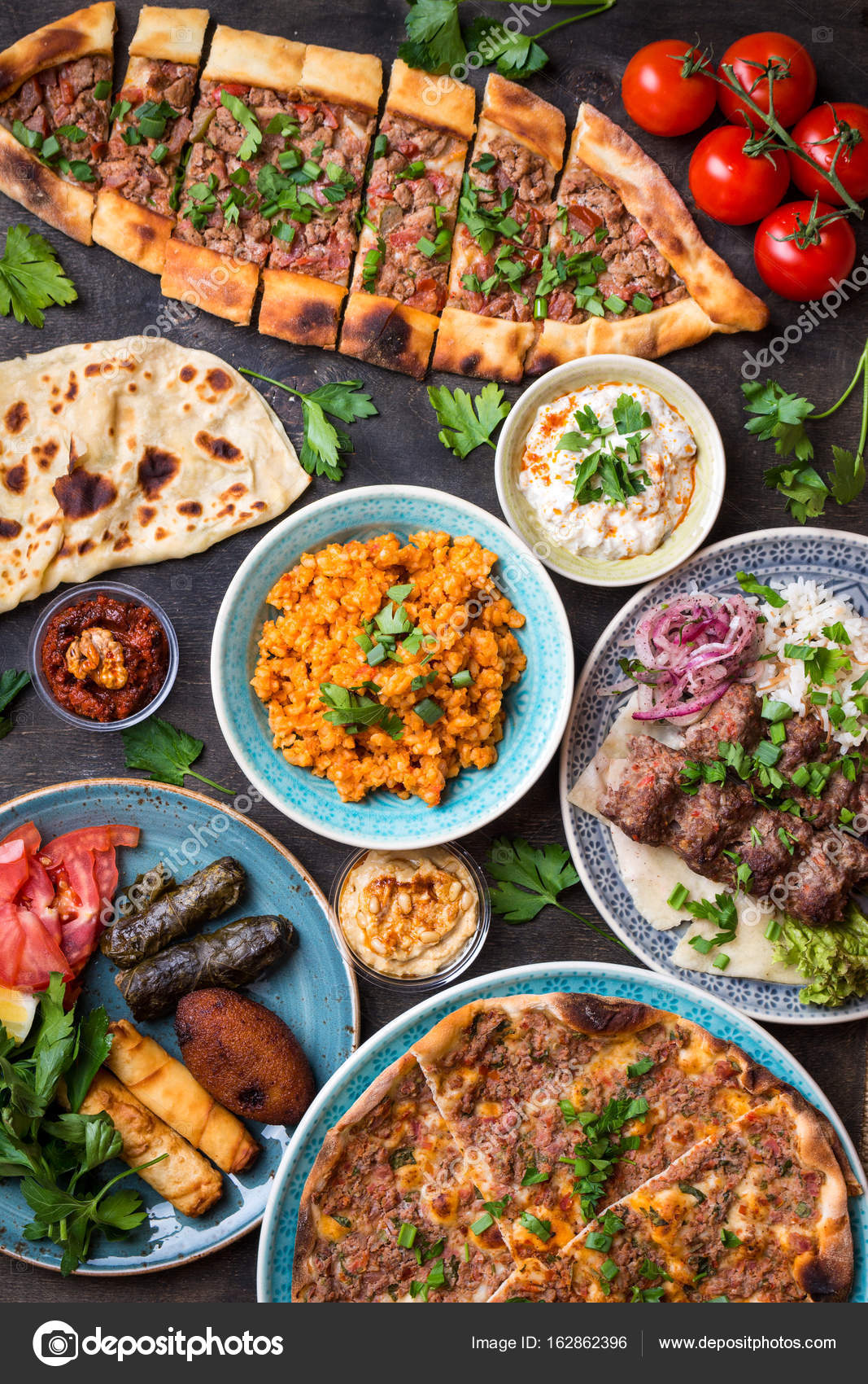 Traditional turkish dishes Stock Photo by ©somegirl 162862396