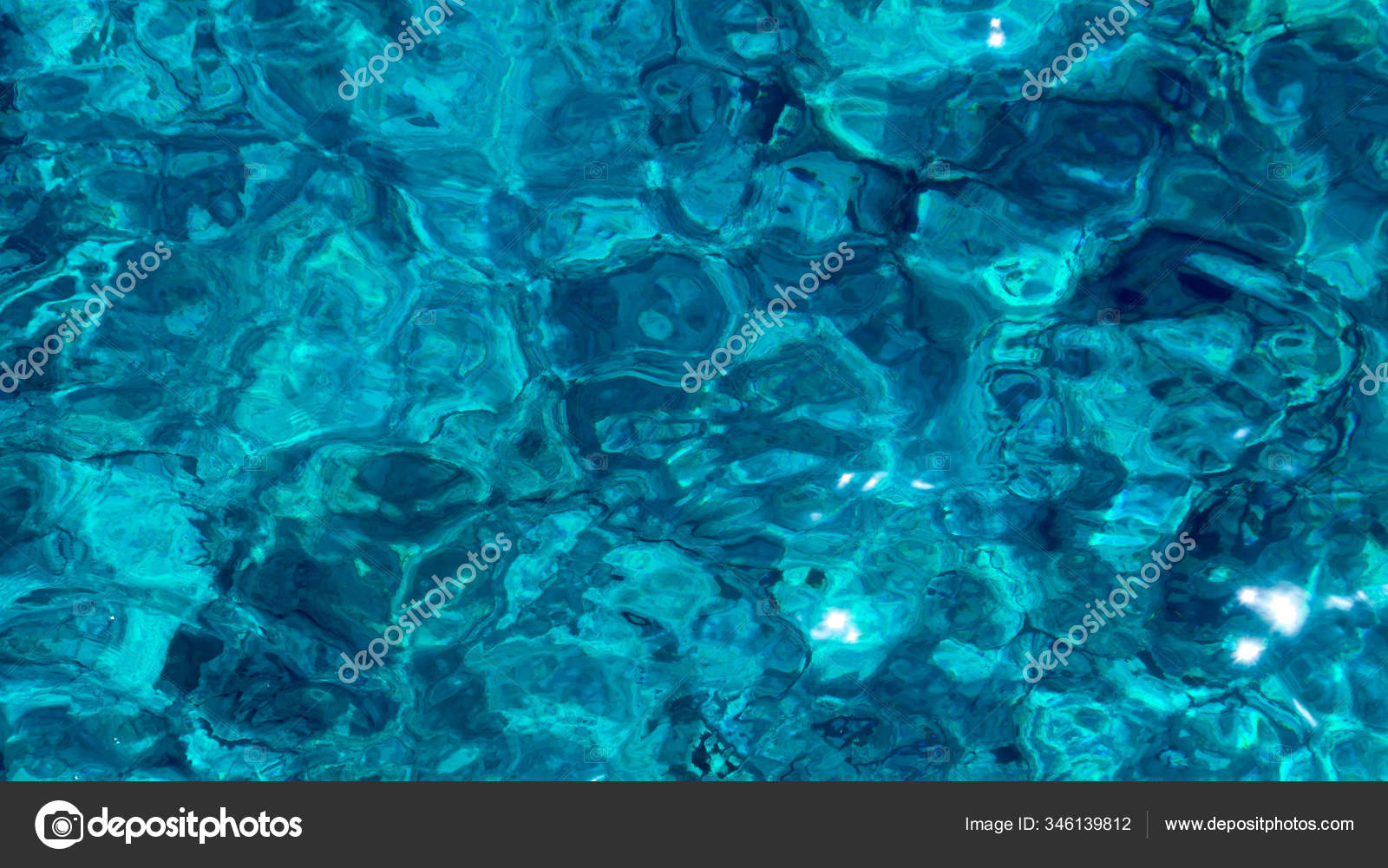 Glowing Blue Warm Sea Cyprus Nice Sun Reflections — Stock Photo ...