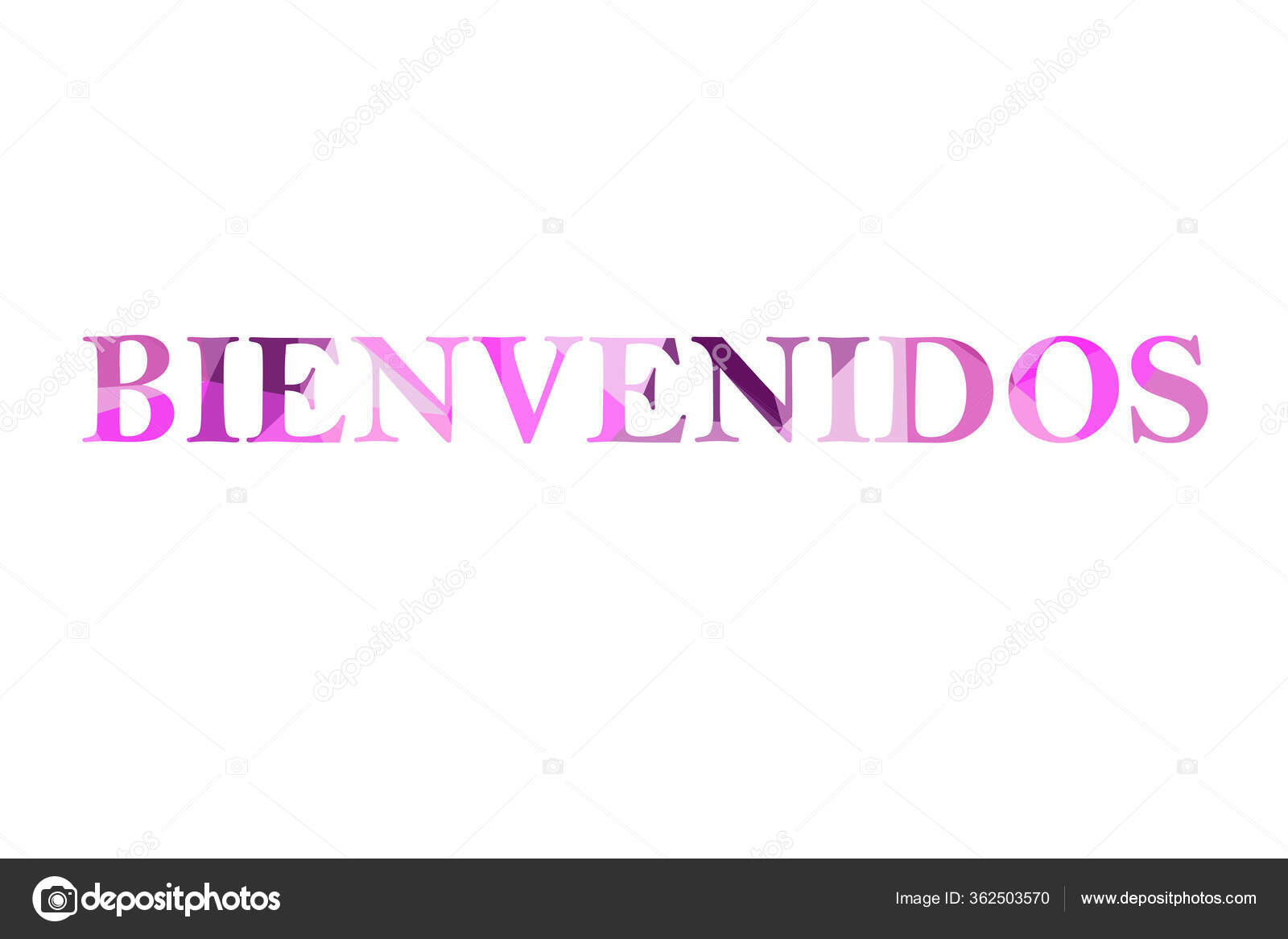 Inscription Welcome Low Poly Spainish — Stock Photo © AnnMaySnz #362503570