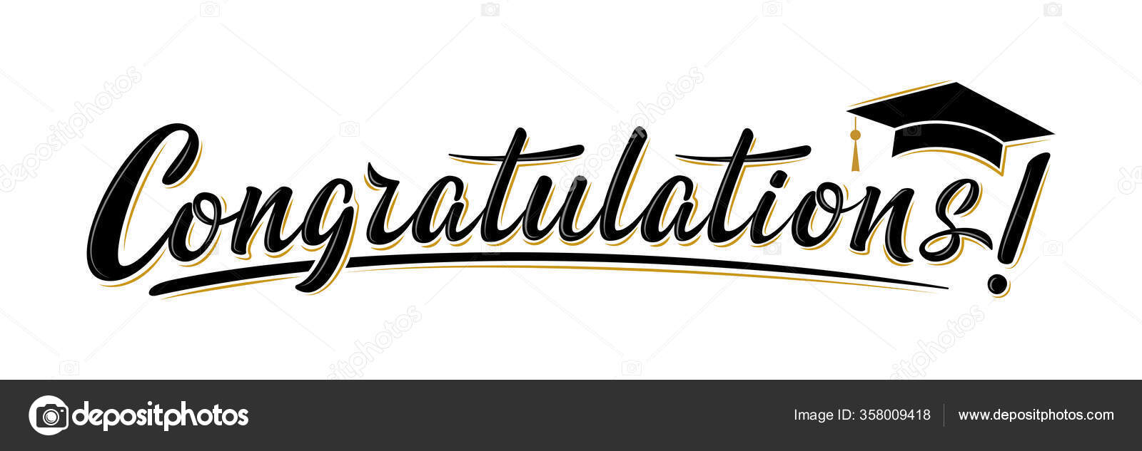 Congratulations Greeting Sign Graduation Party University School ...