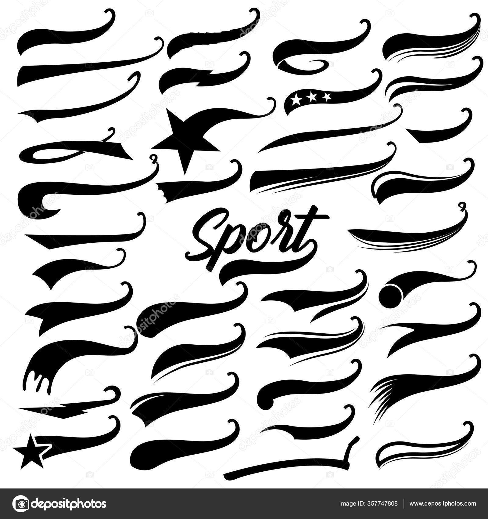 Texting tails. Typography tails shape Stock Vector Image by ...
