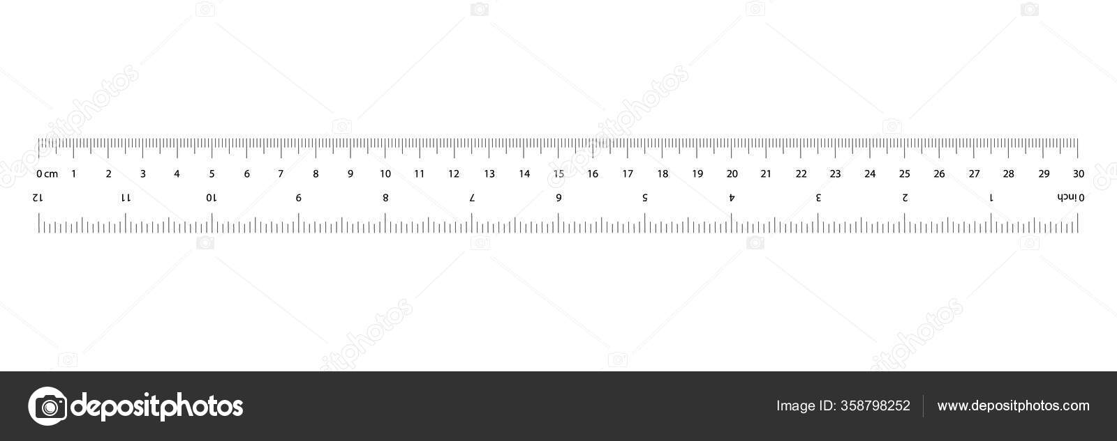 Regla 30 cm Vector de stock #358798252 de ©Mandarinka1970