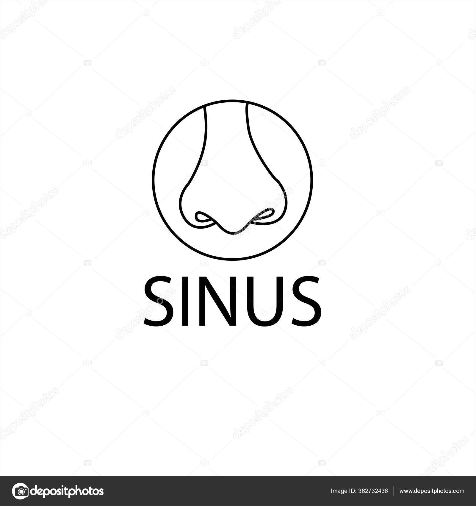 Nose Sinus Logo Icon Vector Line Art — Stock Vector © Artpray #362732436