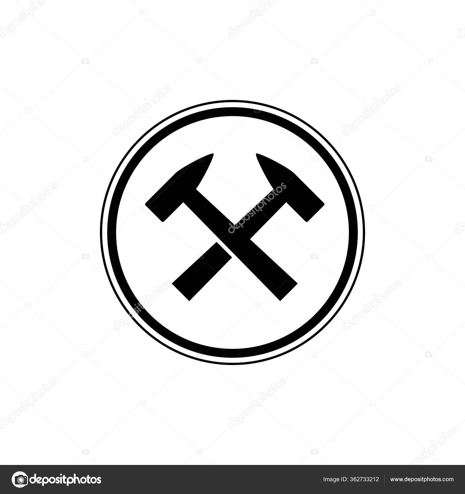 Crossed Hammer Silhouette