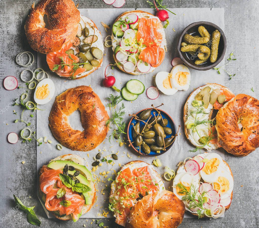 Variety of fresh bagels — Stock Photo © sonyakamoz #139981722