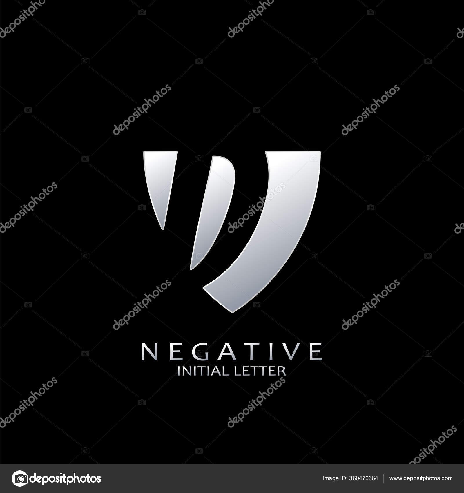 Monogram Negative Space Initial Letter Logo Technology Business Identity Vector Stock Vector by ...