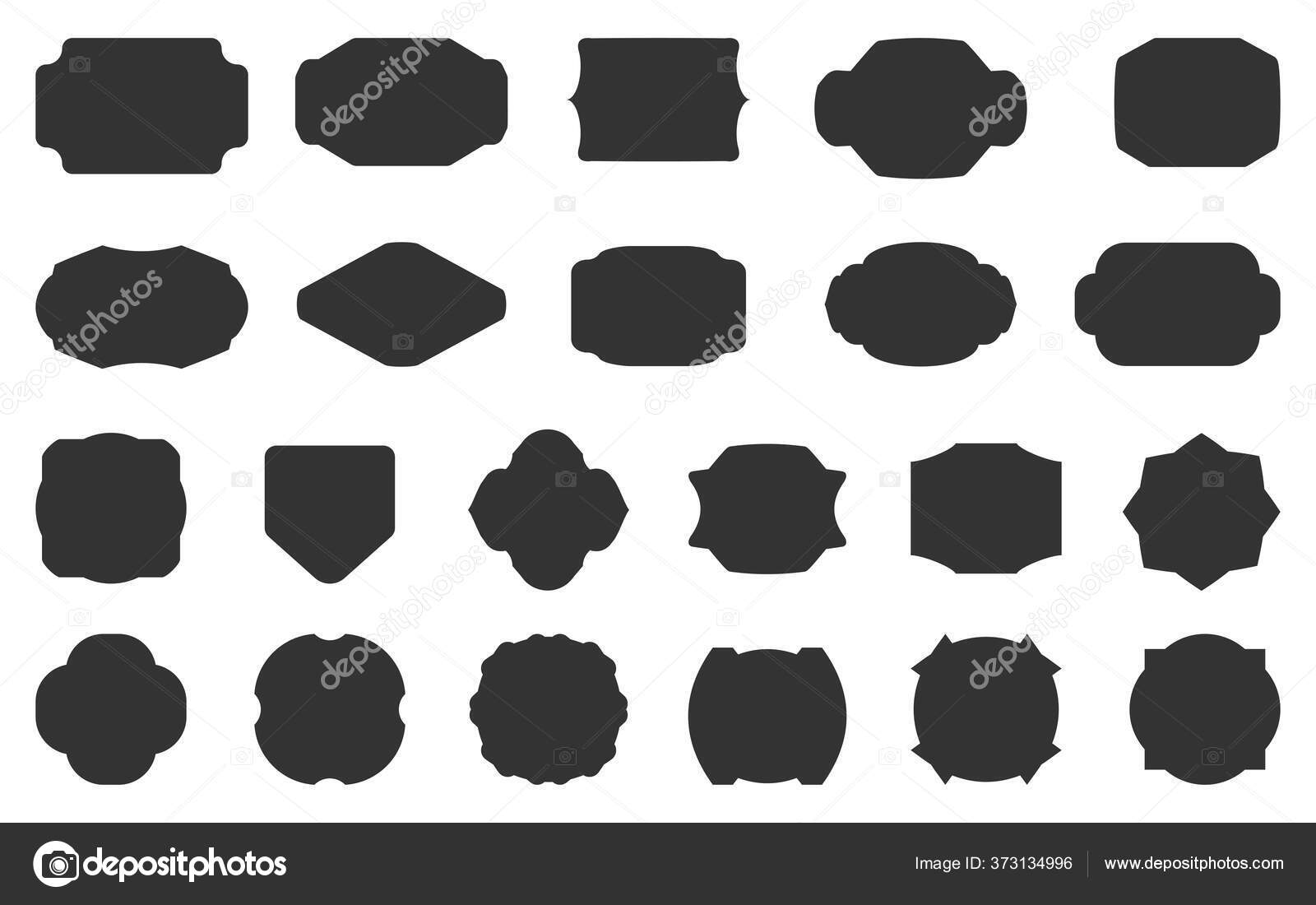 Black label vintage silhouette retro vector set Stock Vector Image by ...