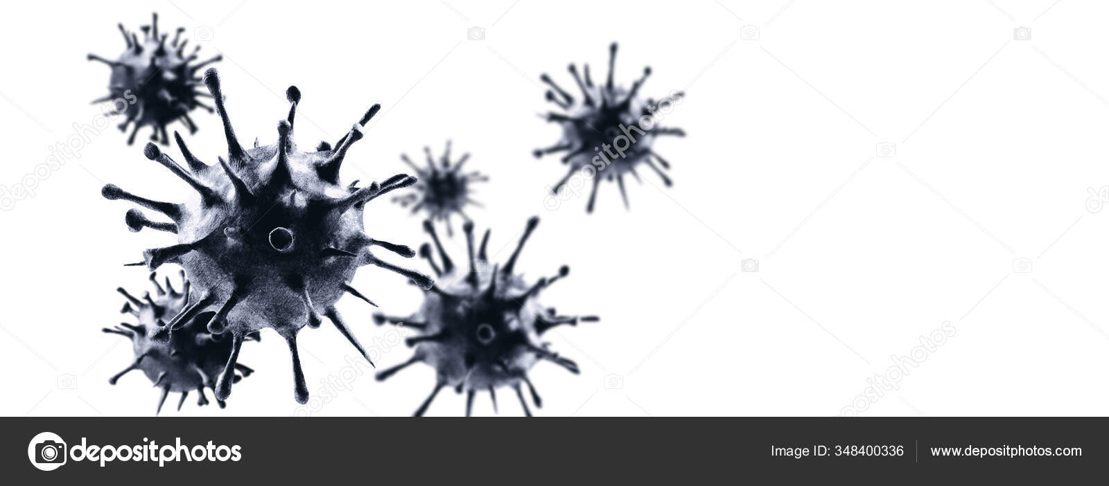 Microscopic View Influenza Virus Cells Medical Illustration Stock Photo ...