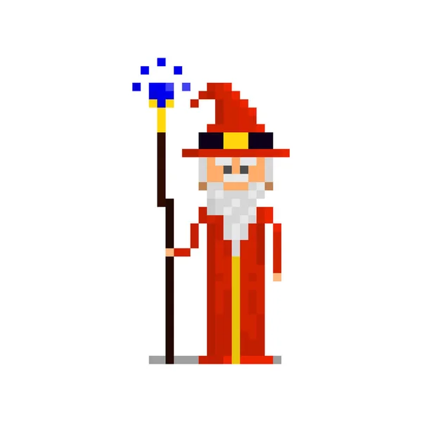 Pixel wizard for games Vector Art Stock Images | Depositphotos