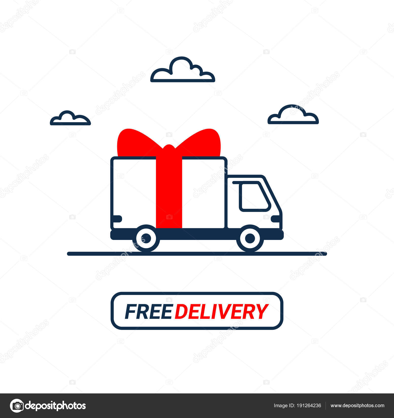 Free Shipping Truck Vector