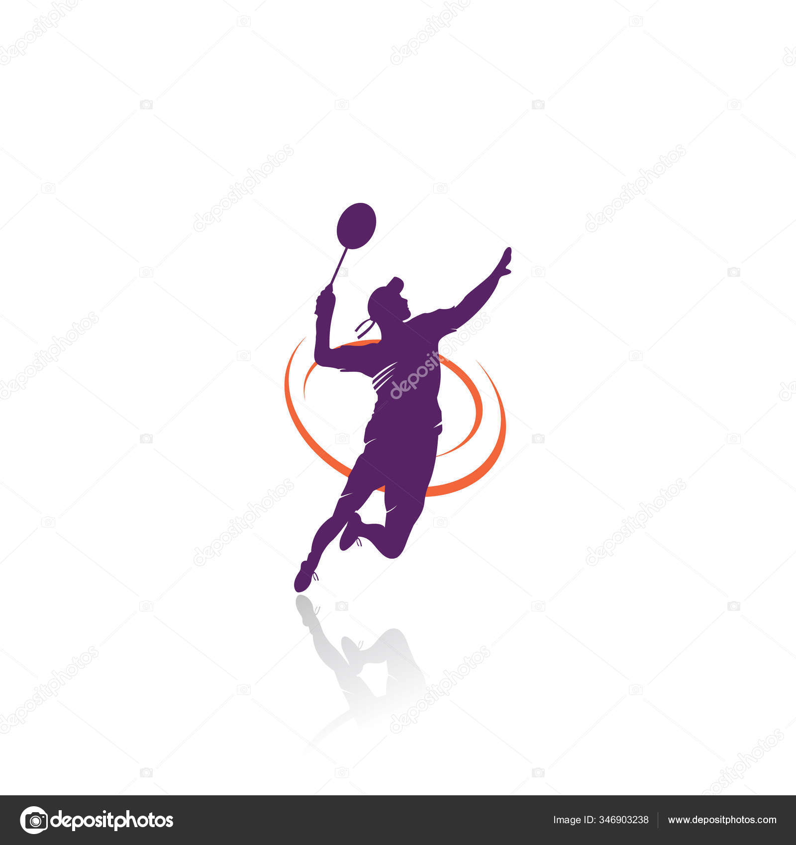 Badminton Smash Logo