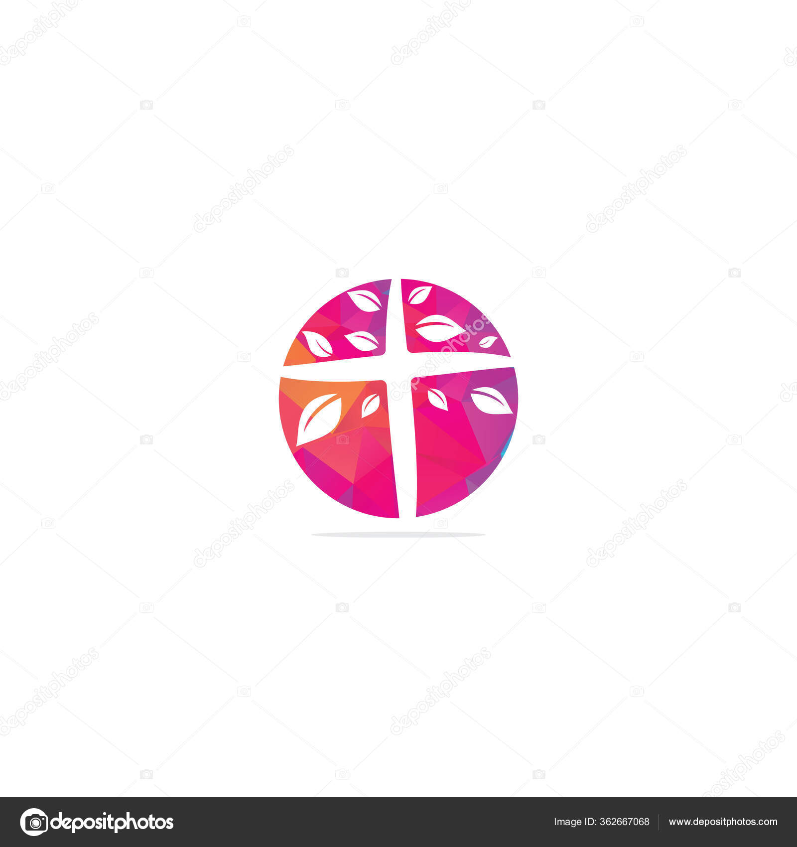 Cross Church Logo Design Abstract Tree Religious Cross Symbol Icon ...
