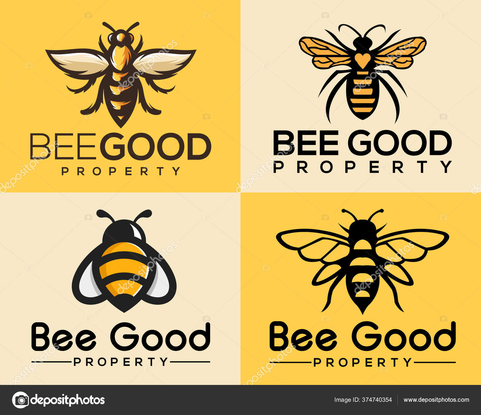 Vintage Honey Bee Logo