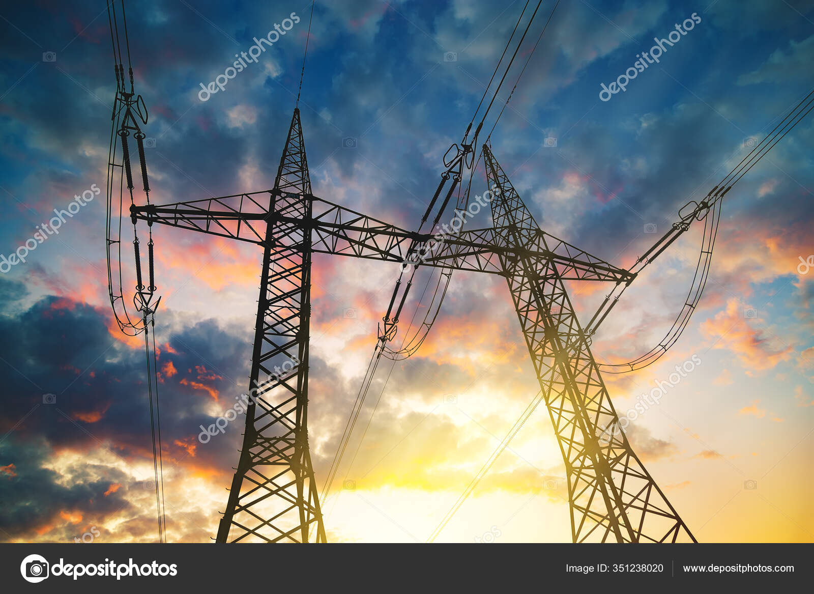 Distribution Electric Energy 400Kv Power Line Stock Photo by ©david ...