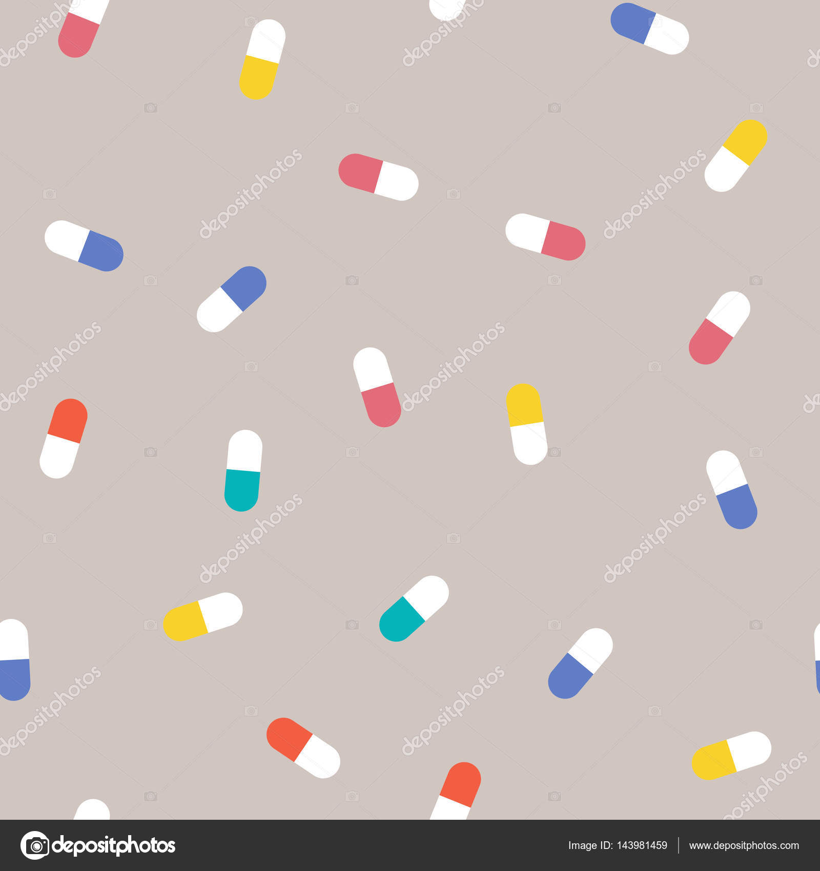 Seamless vector pills pattern Stock Vector Image by ©Elecstasyy #143981459