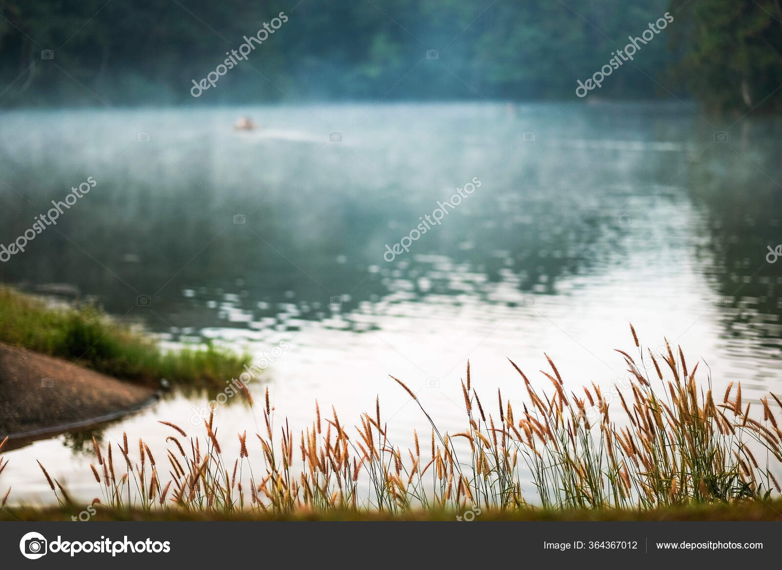 Mist Floats Water Pang Ung Mae Hong Son Province Thailand — Stock Photo ...