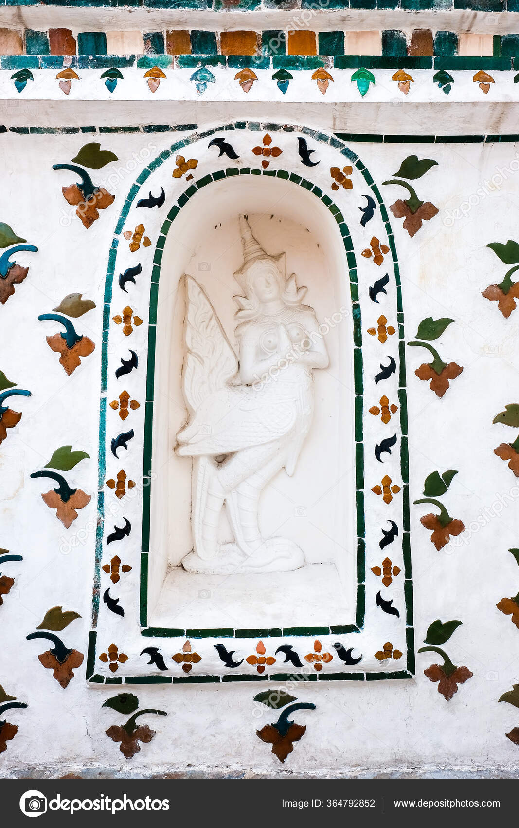 Angel Architecture Side Window Wat Arun Surrounding Phra Prang Wat ...
