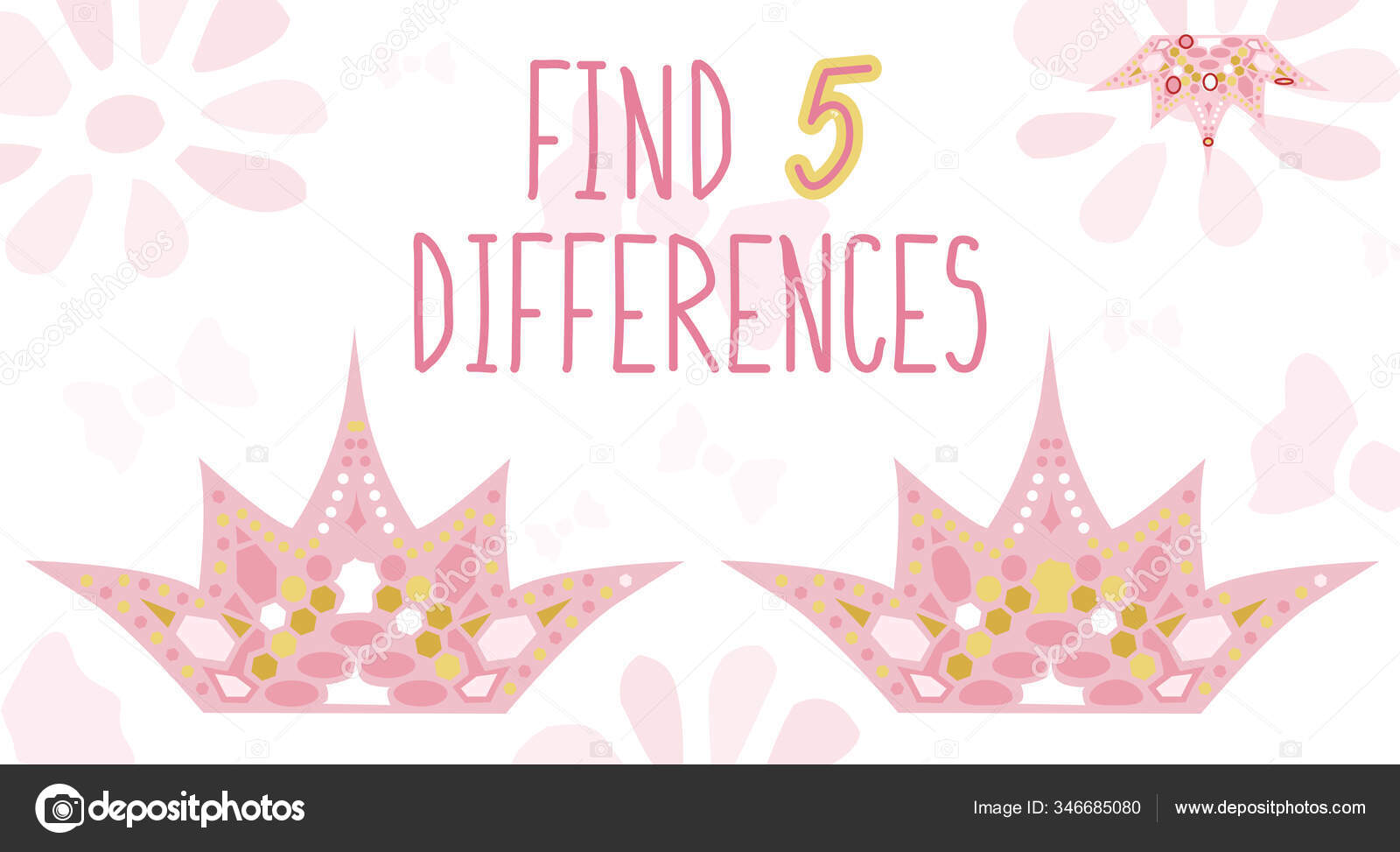 Cartoon Vector Illustration Spot Differences Educational Game Children ...