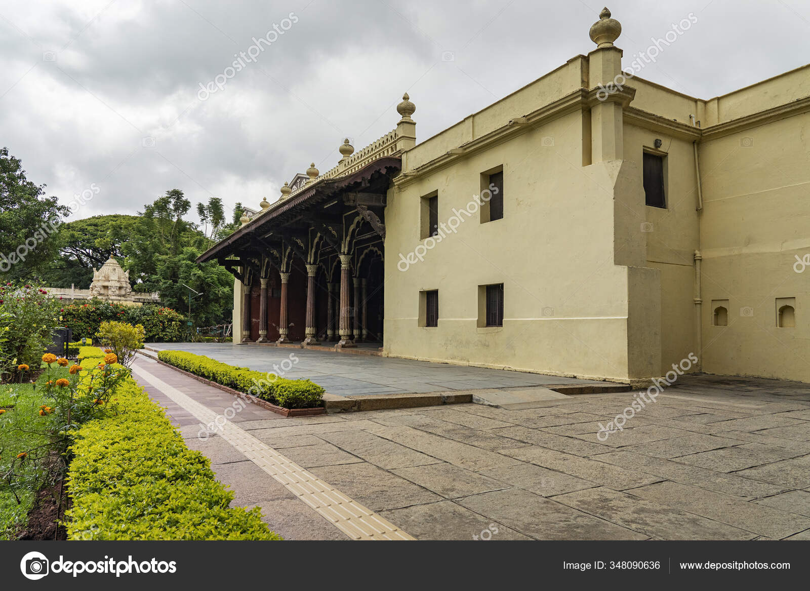 Bengaluru View Tipu Sultan's Summer Palace Aside Karnataka India 2019 ...