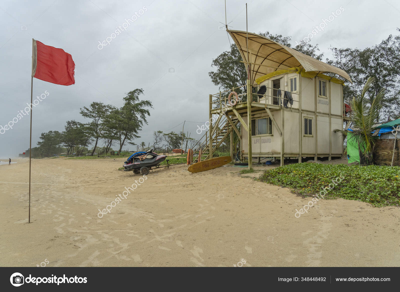 Salcete View Lifeguard Station Cavelossim Beach Goa India 2019 — Stock ...