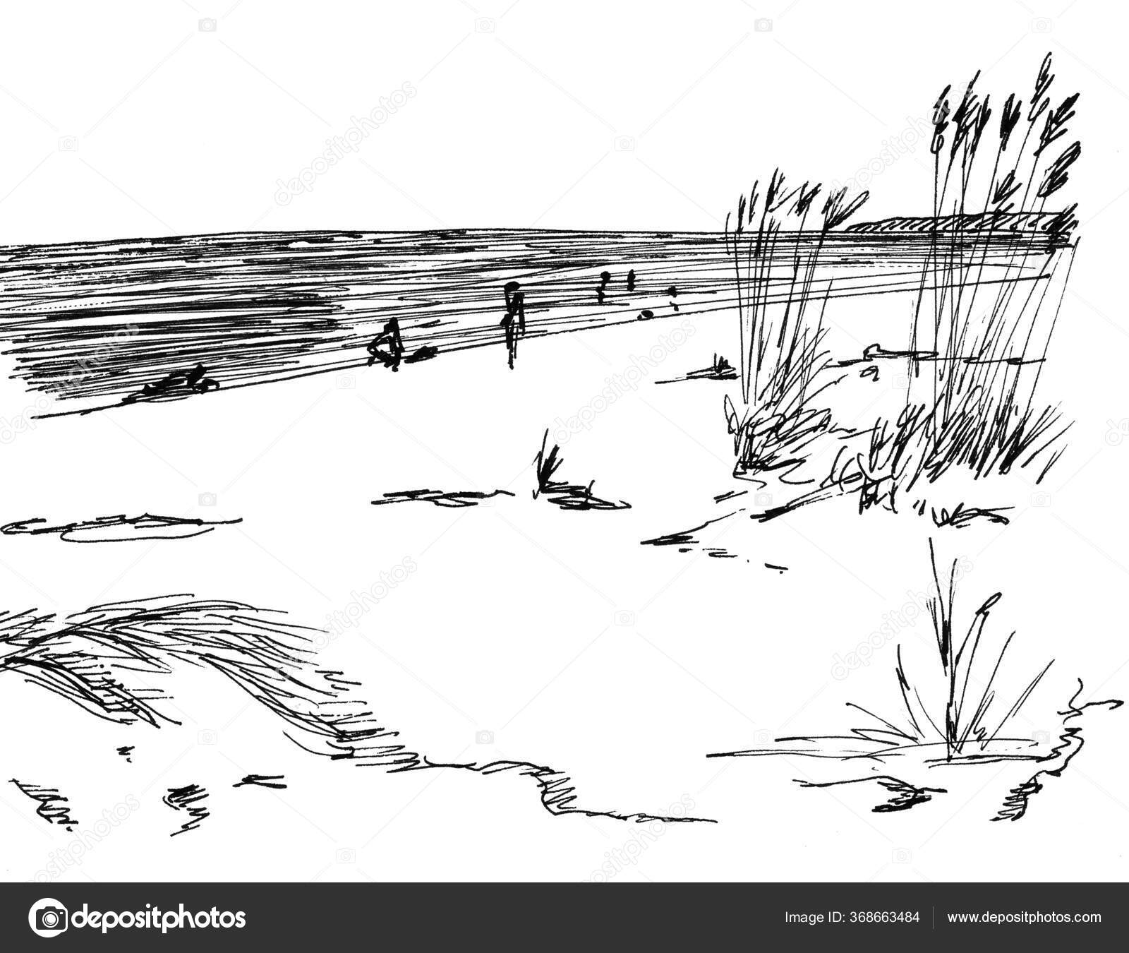 Orilla En Blanco Y Negro Orilla Desierta Del Lago Garda Italia