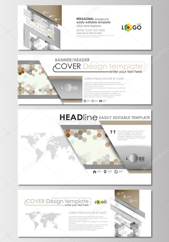 Social media and email headers set, modern banners. Business templates ...