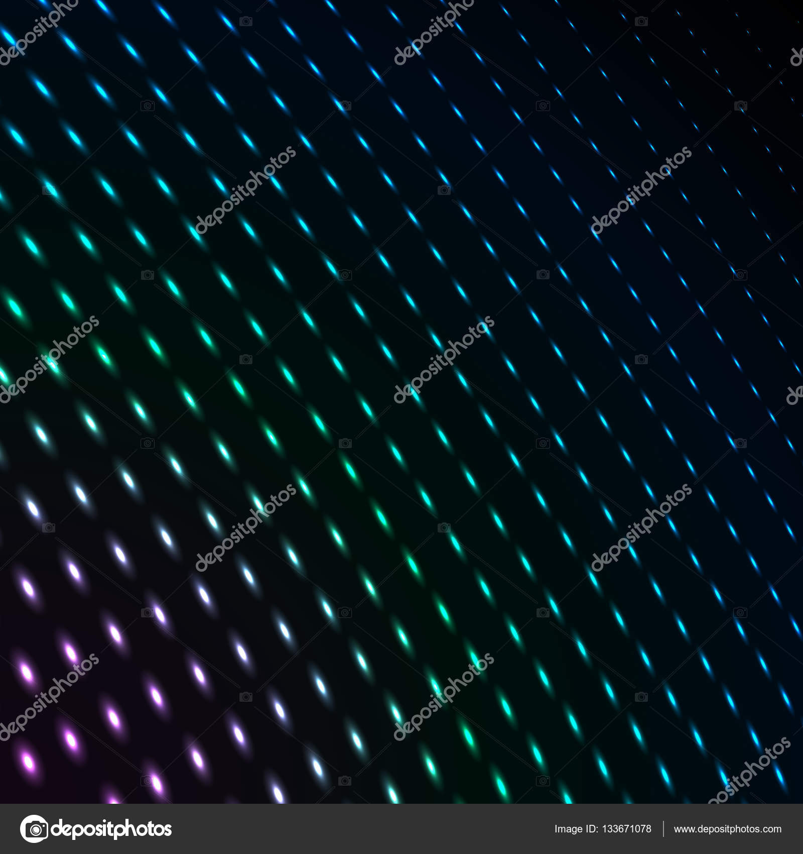 Abstract blue color neon dots, dotted technology background. Glowing ...