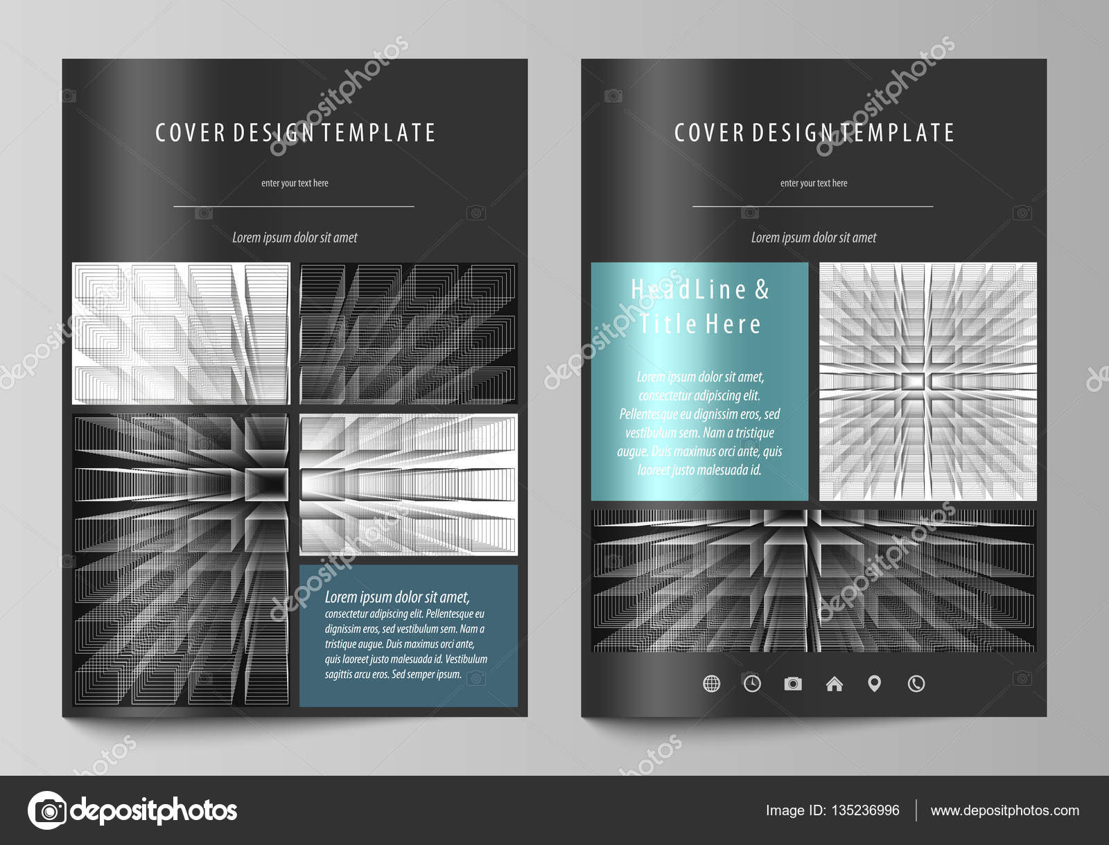 Business templates for brochure, magazine, flyer. Cover design template ...