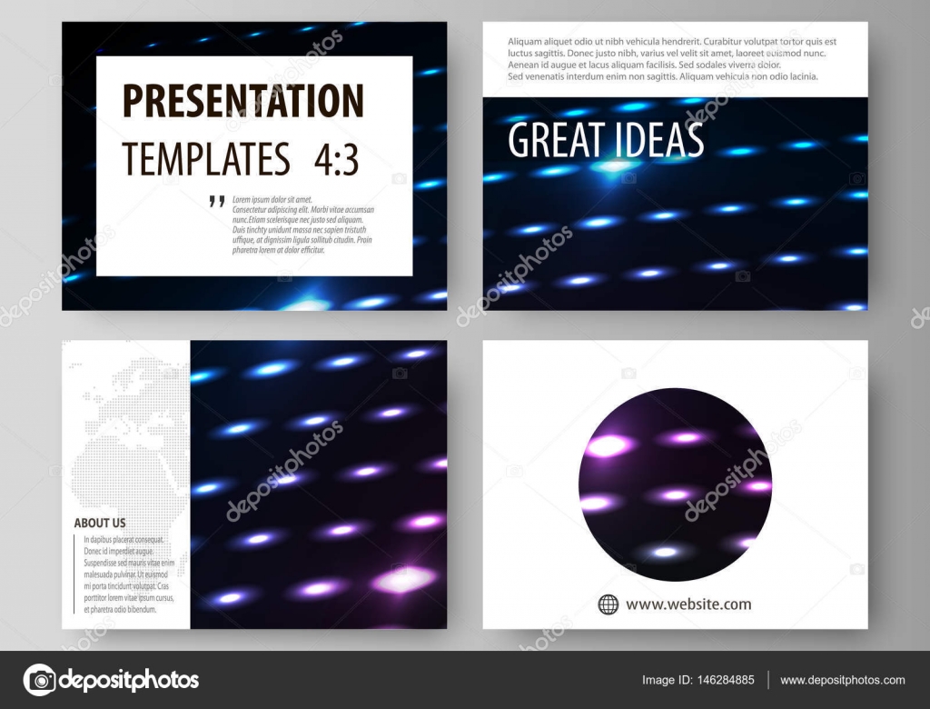 Business templates for presentation slides. Layouts in flat style ...