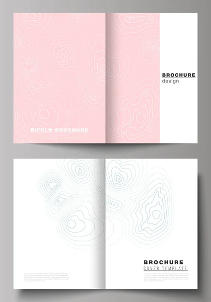 The vector layout of two A4 format modern cover mockups design ...