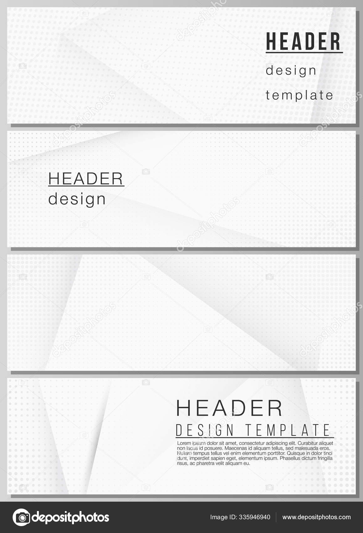 Vector layout of headers, banner design template for website footer ...