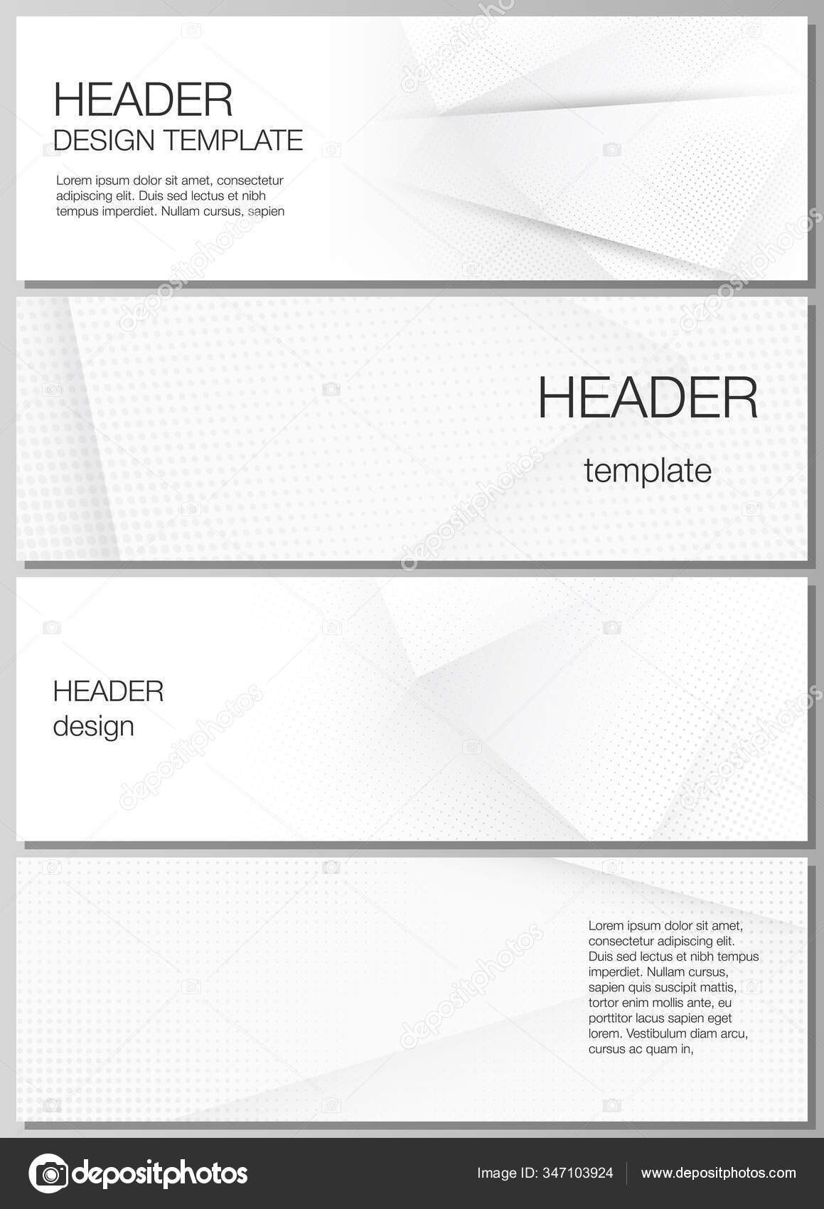 Vector layout of headers, banner design templates for website footer ...