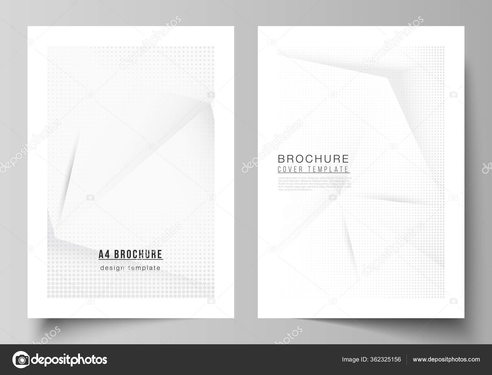 Vector layout of A4 cover mockup design template for brochure, flyer ...