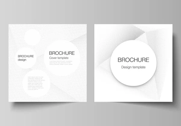 The minimal vector layout of two square format covers design templates ...