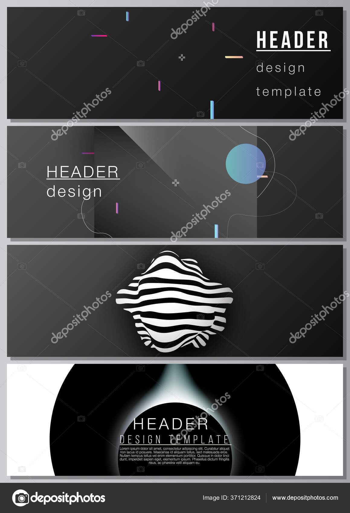 Vector Layout Headers Banner Design Templates Website Footer Design ...