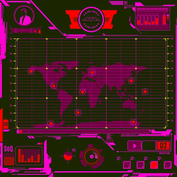 Hud Display Interface Elements Vector Background Stock Vector Image by ...