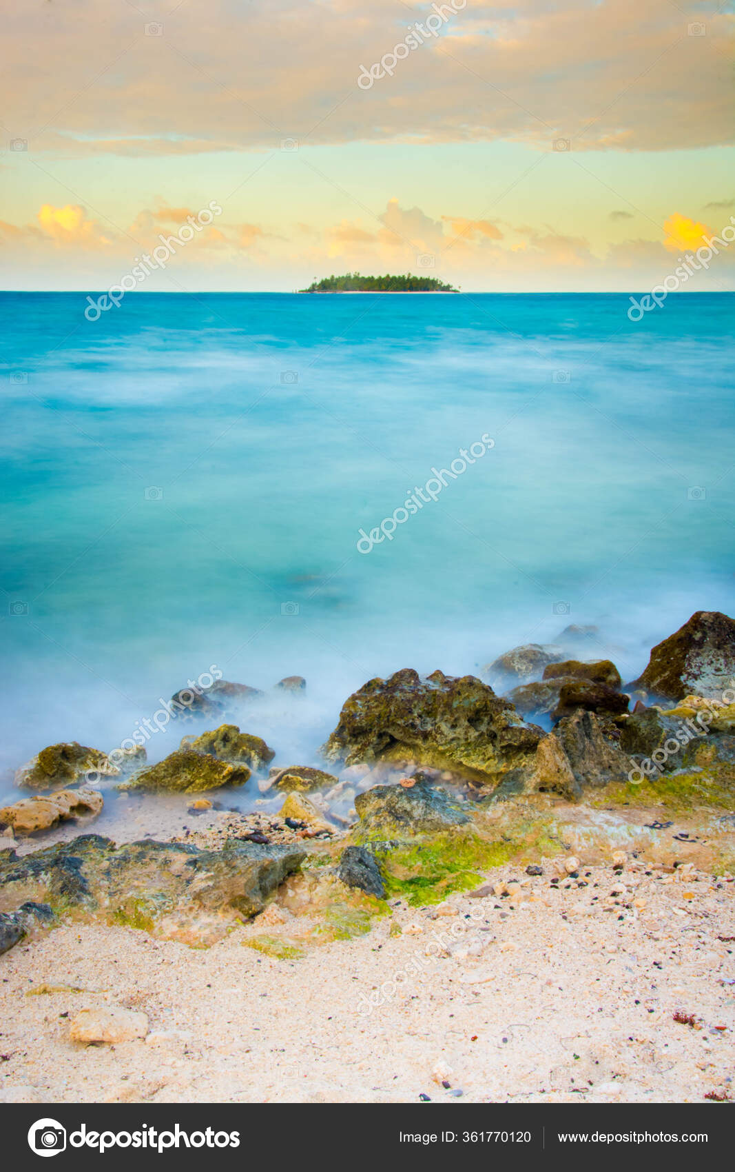 Larga Exposición Siete Colores Mar Isla San Andrés Colombia — Foto de ...