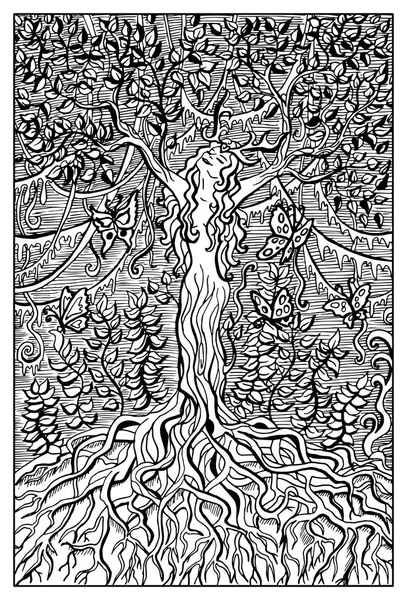 ᐈ Dryad drawing stock vectors, Royalty Free dryad illustrations ...