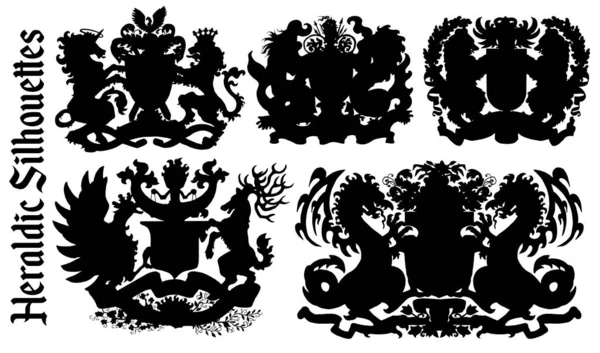 Vector set of heraldic animals Stock Vector Image by ©Genestro #5775200