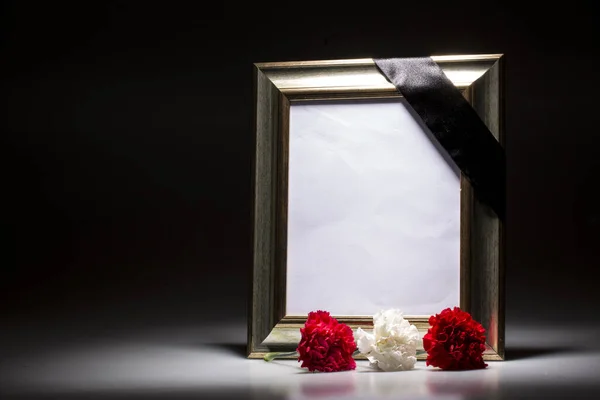 Blank Mourning Frame Sympathy Card Stock Photo by ©H3DII 356150692